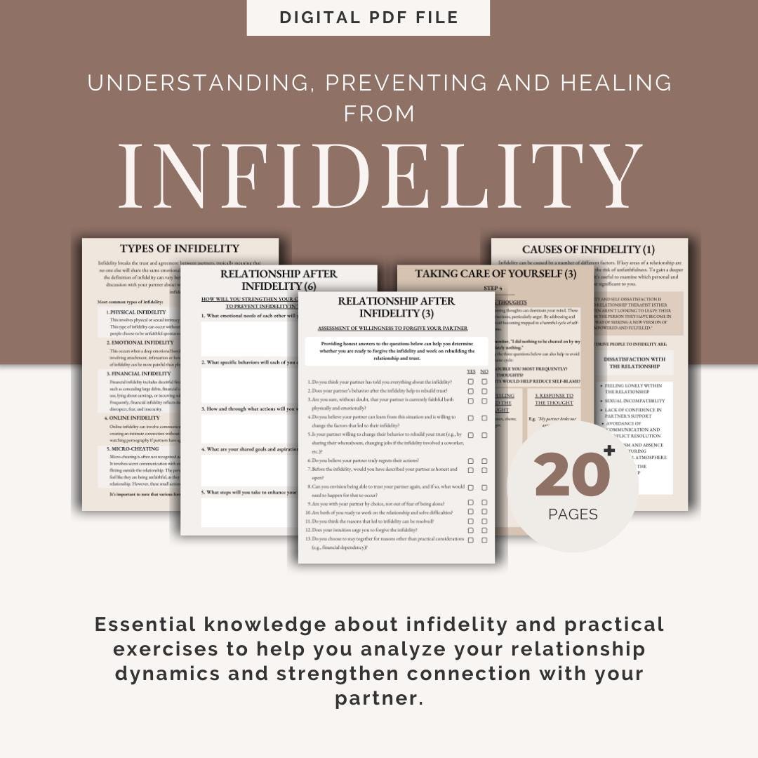 Infidelity Recovery Worksheets: Relationship Building (PDF) - Etsy