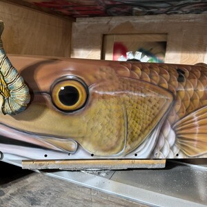 Redfish Mailbox With Jumping Shrimp Flag. Custom Airbrushed for Your ...