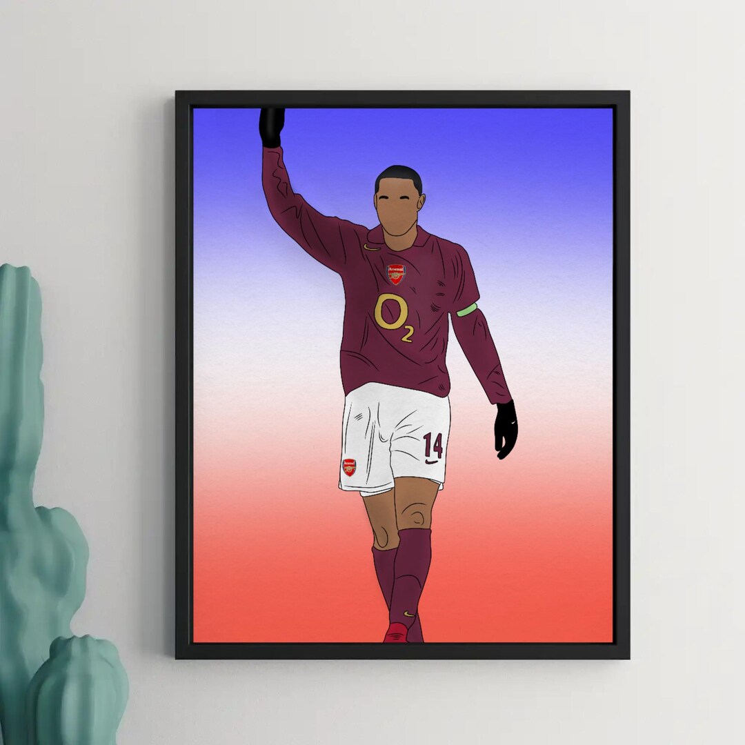 Thierry Henry Arsenal Poster | A4 Football Wall Art Print | Minimalist ...