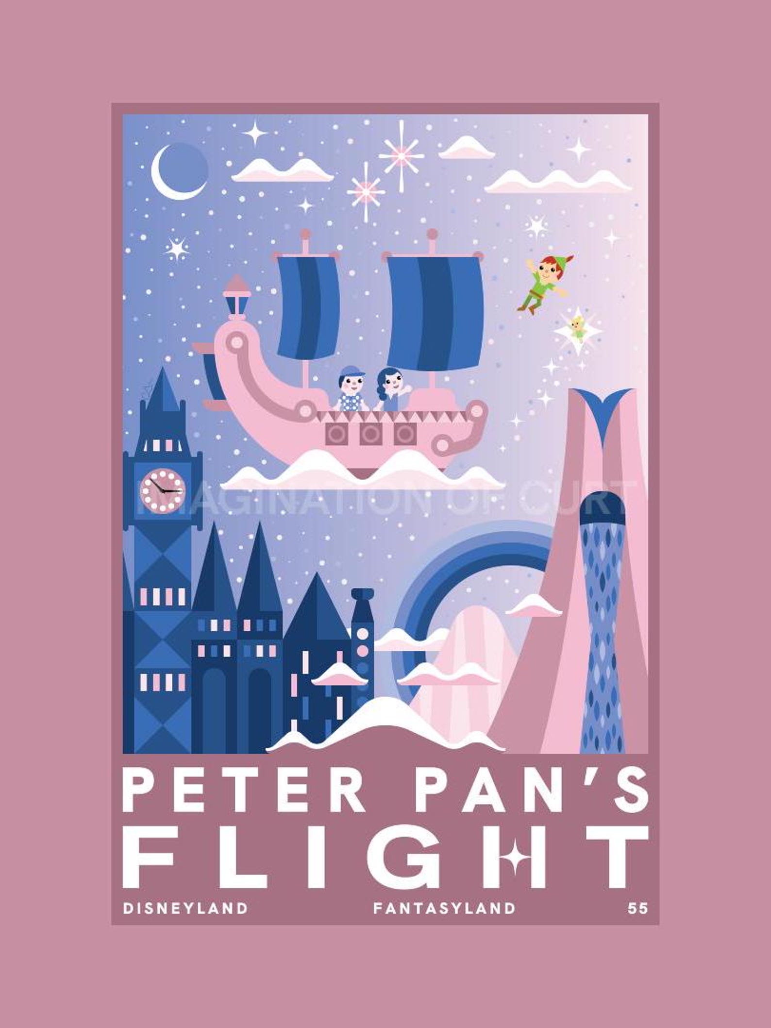 Peter Pan's Flight - Art Print - Etsy