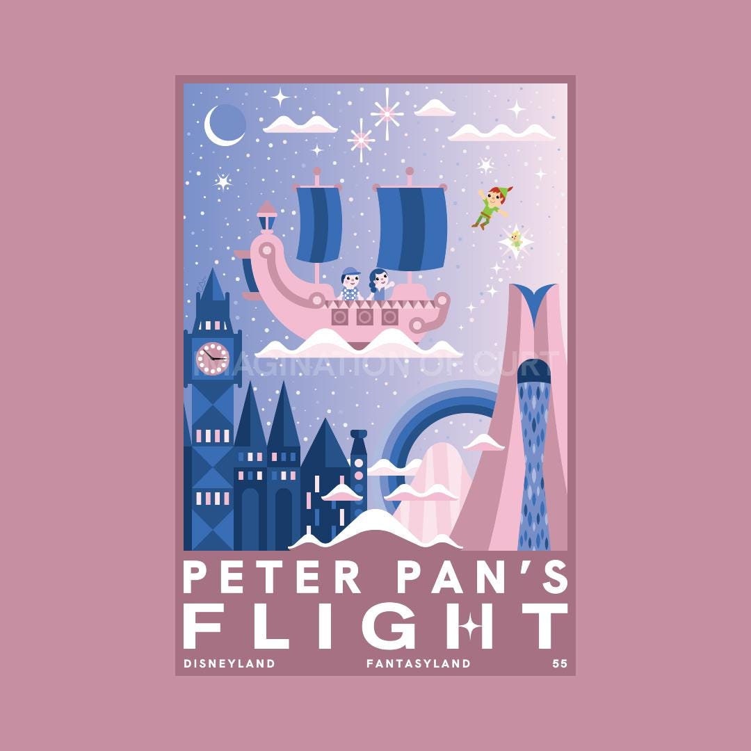 Peter Pan's Flight - Art Print - Etsy