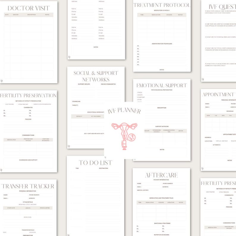 IVF Planner Fertility Planner IVF Tracker Fertility Tracker - Etsy