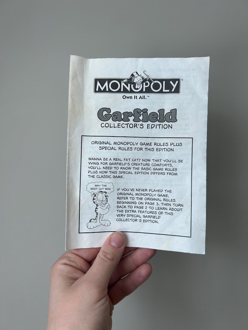 Garfield Monopoly 25th Anniversary Collector's Edition, Jim Davis ...