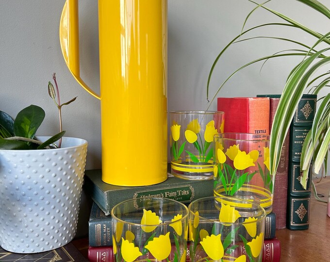 Vintage Rosti Mepal Pitcher, 1980s Yellow Danish Plastic Juice Jug ...