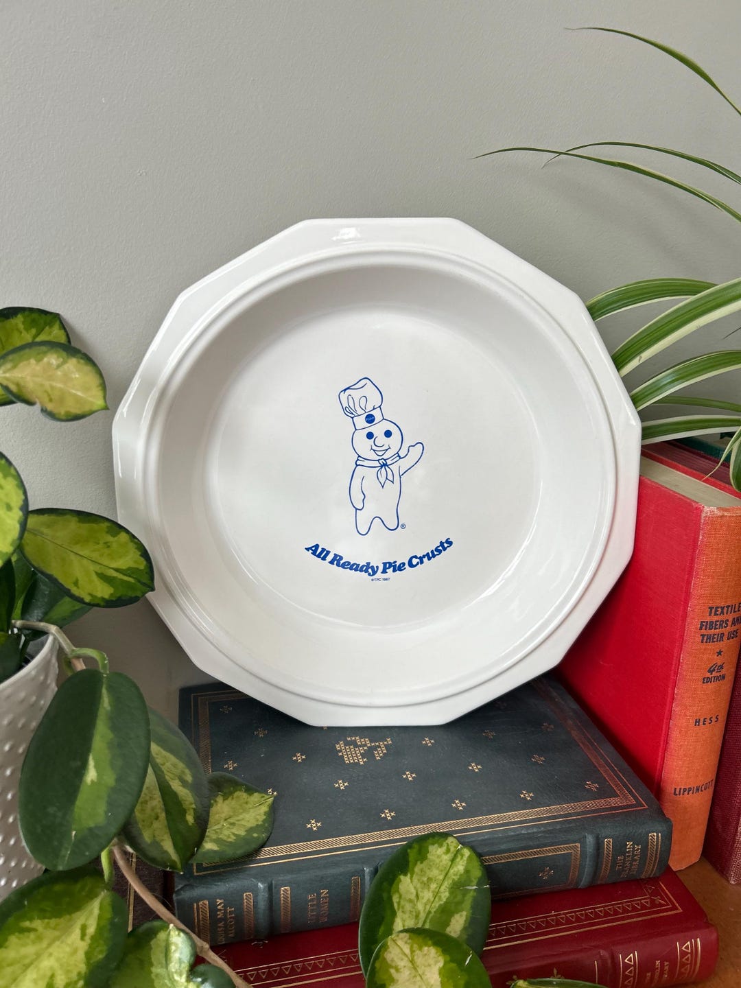 Vintage 1987 Pillsbury Doughboy Ceramic Pie Plate "poppin' Fresh," All ...