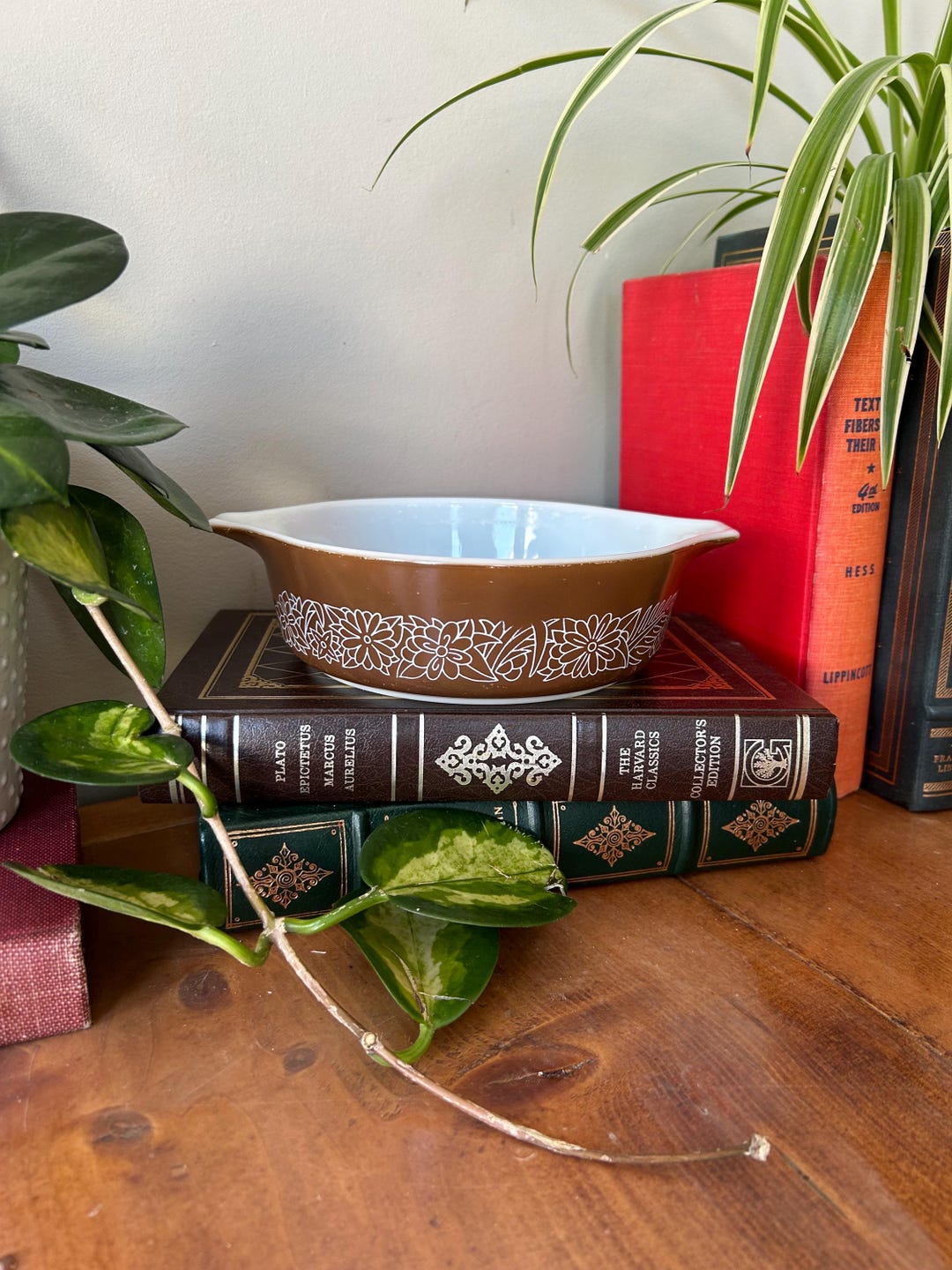 Vintage Pyrex Woodland Casserole Dish With Lid – Retro Brown Kitchen ...