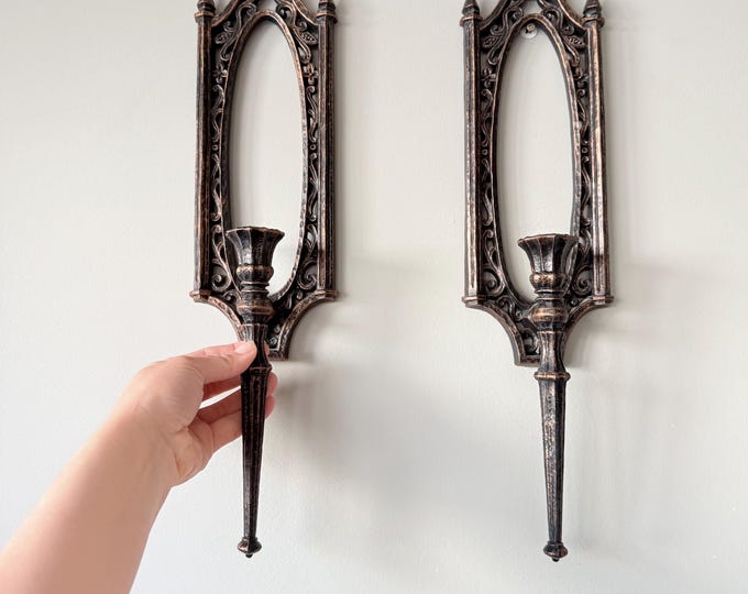 Vintage Coppercraft Guild Mid Century Modern Molded Resin Set of Two ...