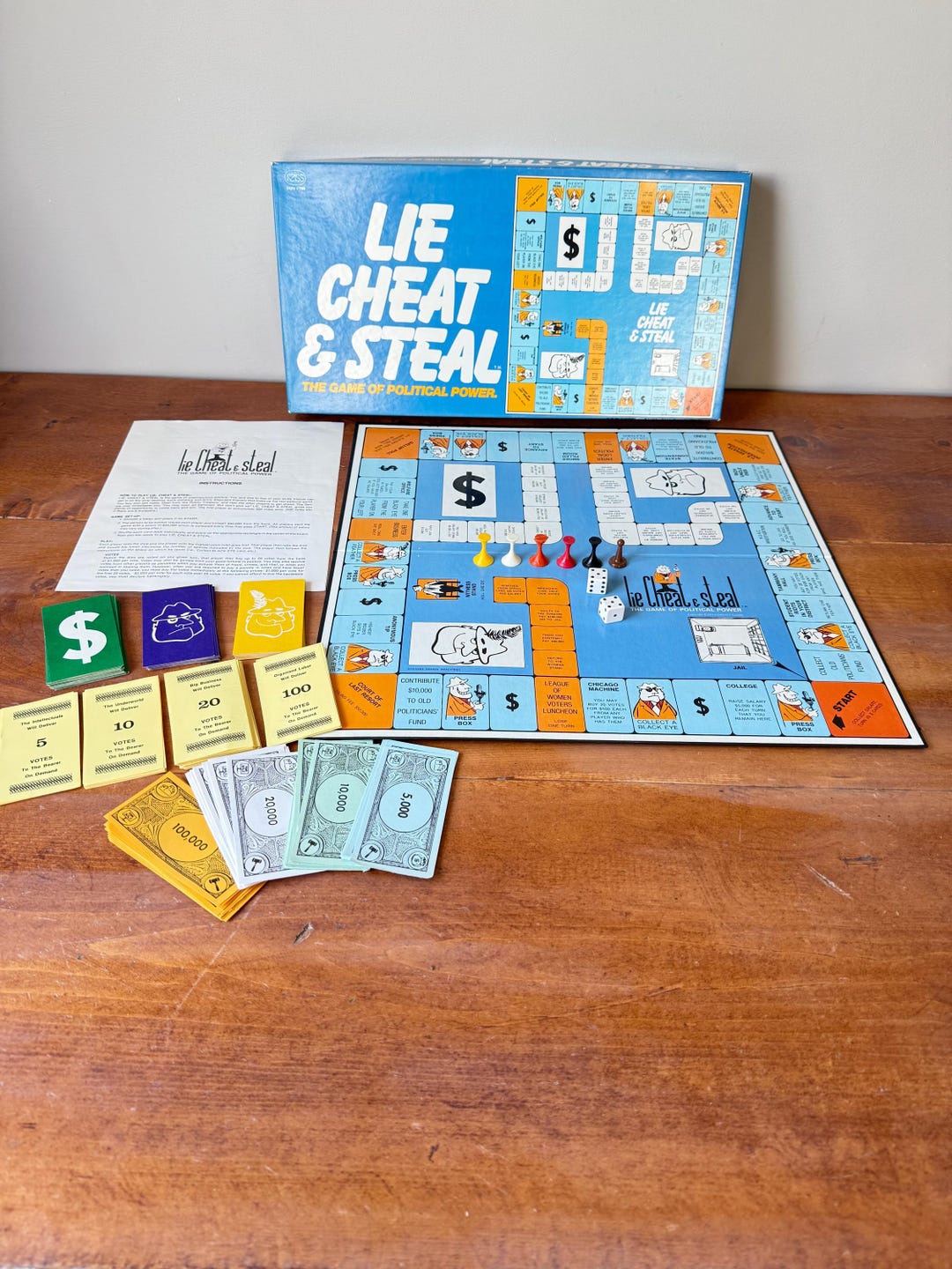 Vintage Lie Cheat & Steal Board Game: 1990s Political Satire - Etsy