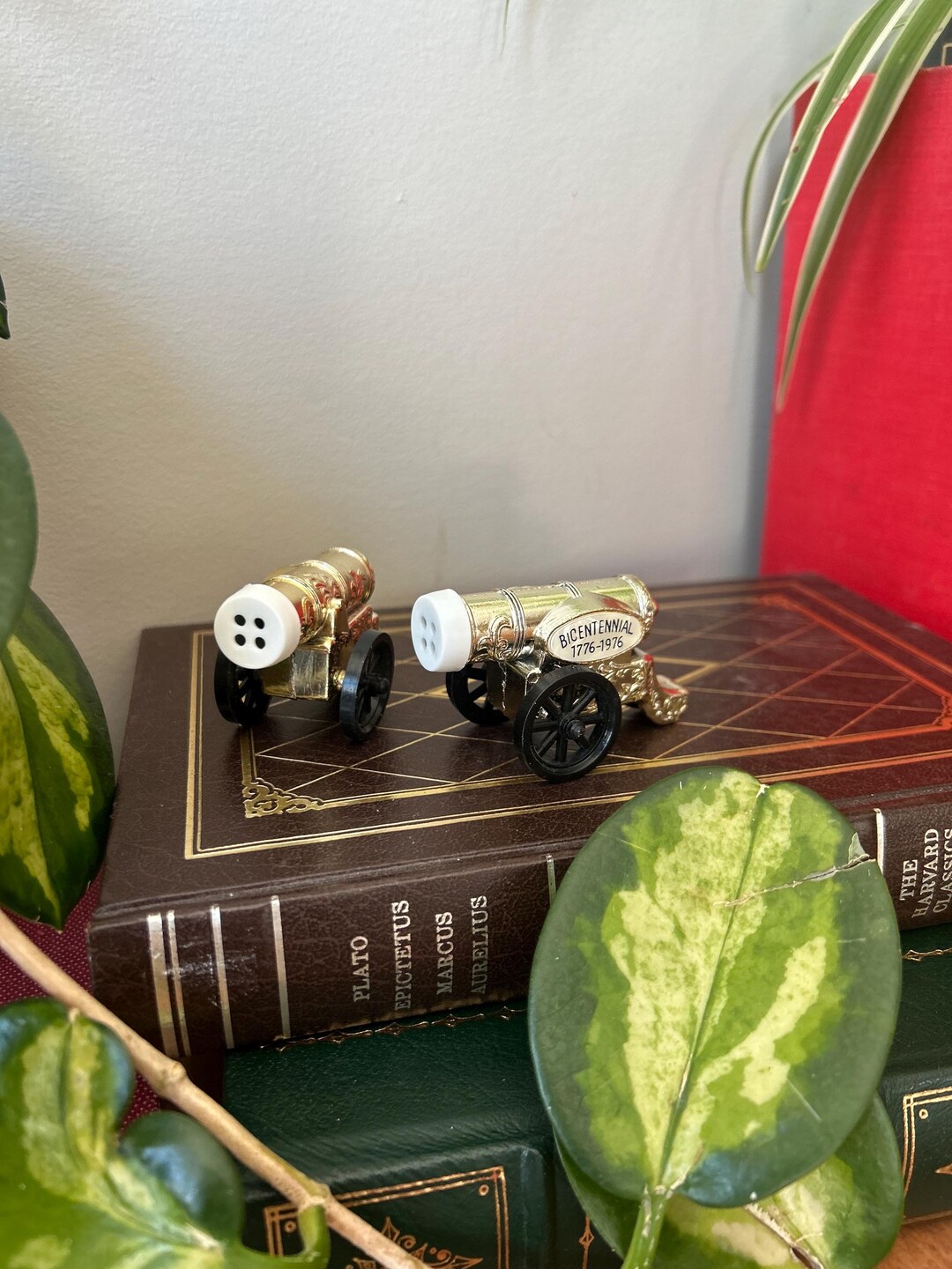 Vintage Metal Cannon Salt and Pepper Shakers: Nebraska Bicentennial ...
