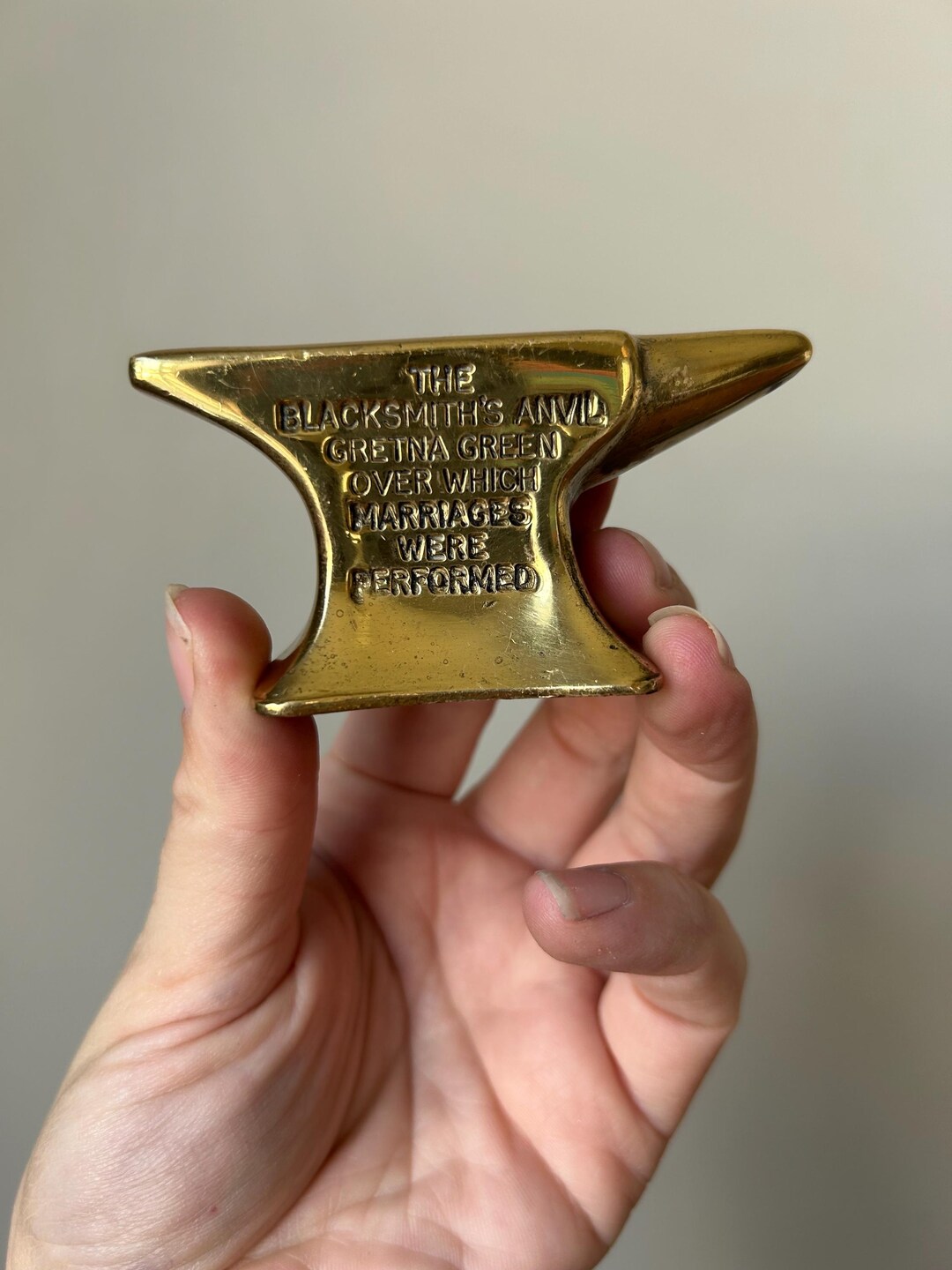 Vintage Brass Anvil, Wedding Blessing Gift, Gretna Green Blacksmith's ...