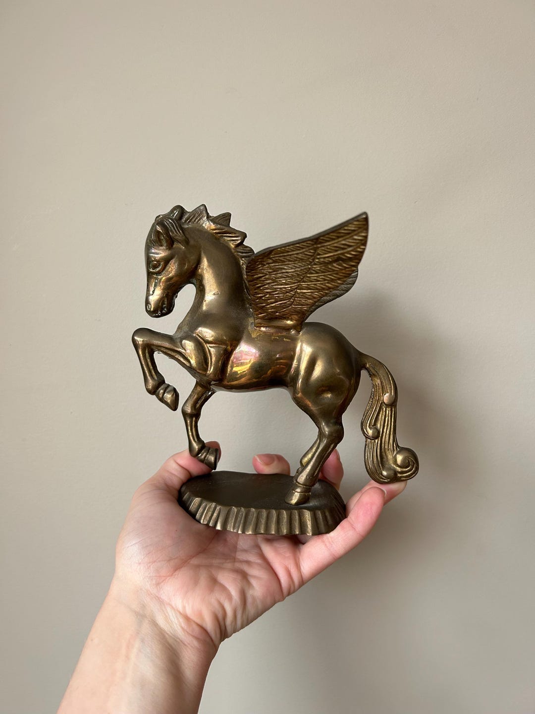Solid Brass Vintage Pegasus / Winged Horse / Unicorn, Mid Century ...