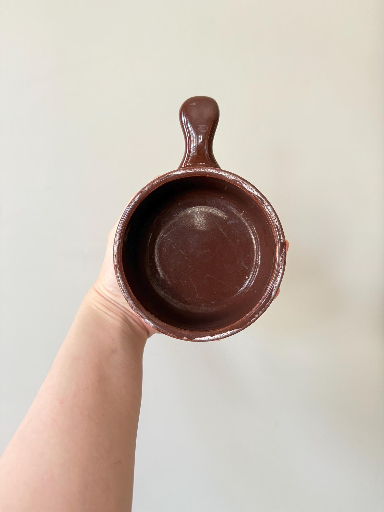 Vintage Brown Drip Glaze Soup Bowls With Handles – Set of Two, Made in ...