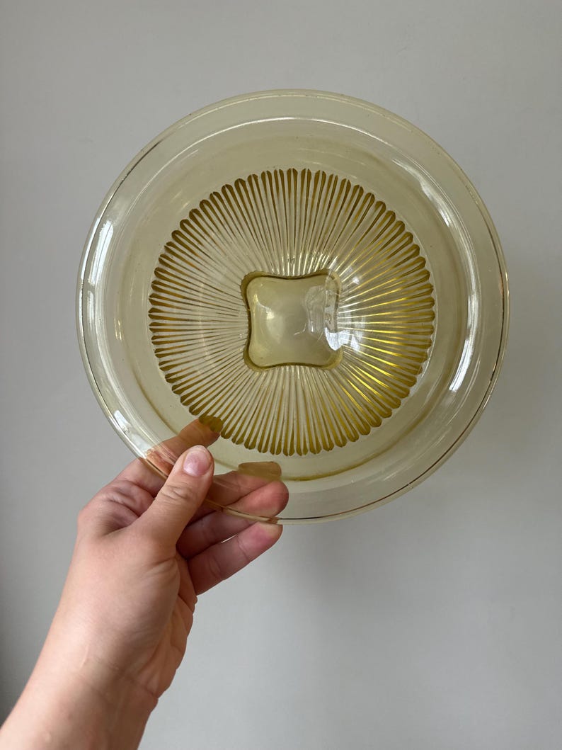 1930s Vintage Hazel Atlas "aurora" Amber Color Depression Glass Mixing ...