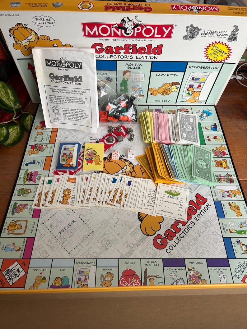 Garfield Monopoly 25th Anniversary Collector's Edition, Jim Davis ...