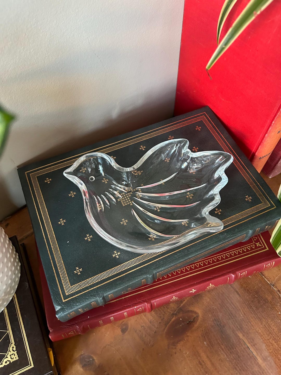 Vintage Mikasa Crystal Dove Dish, Lovely Christmas Dove Candy Dish ...