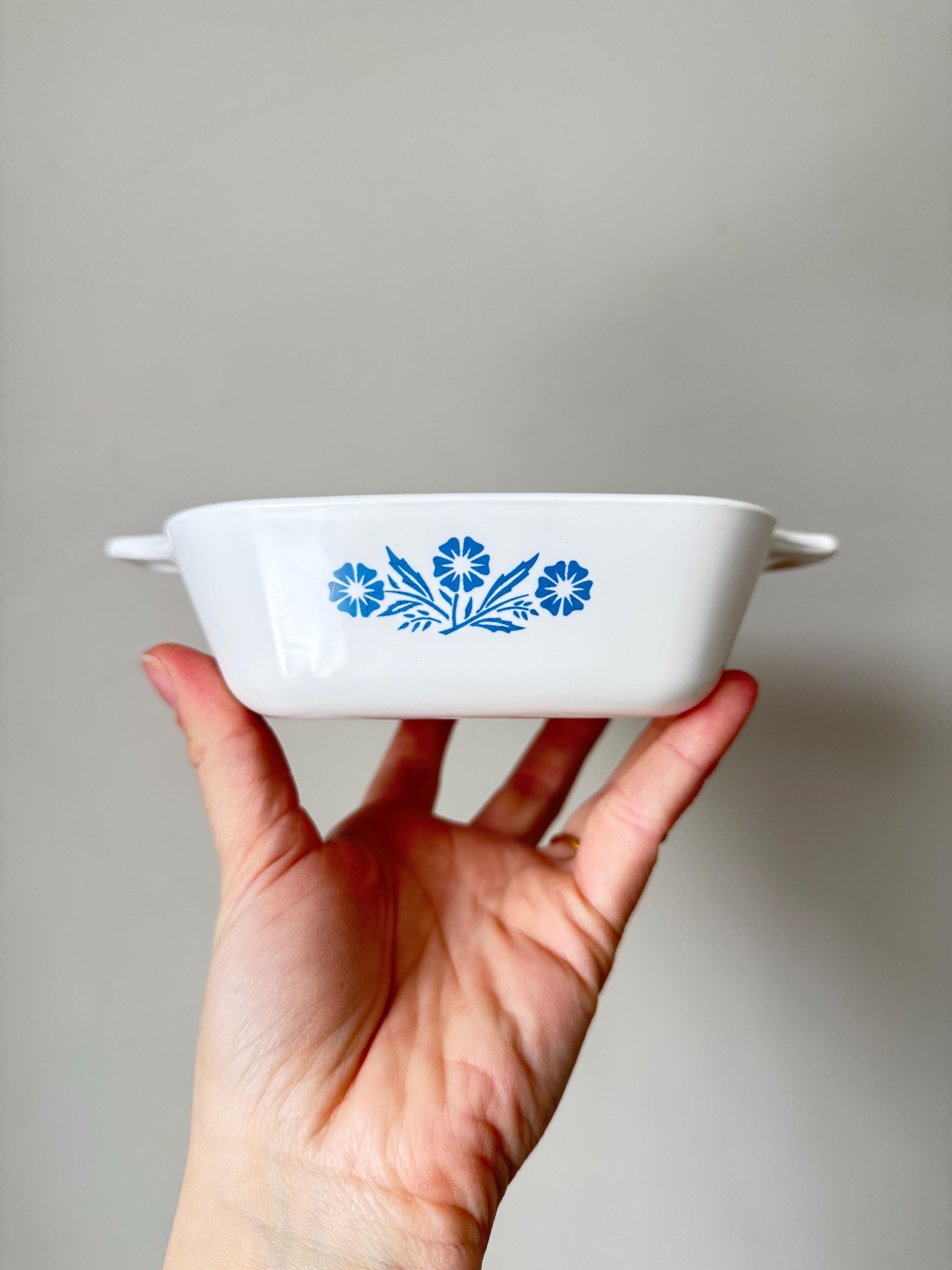 Vintage Small Corningware Blue Cornflower P-41-B Ceramic Casserole Dish ...