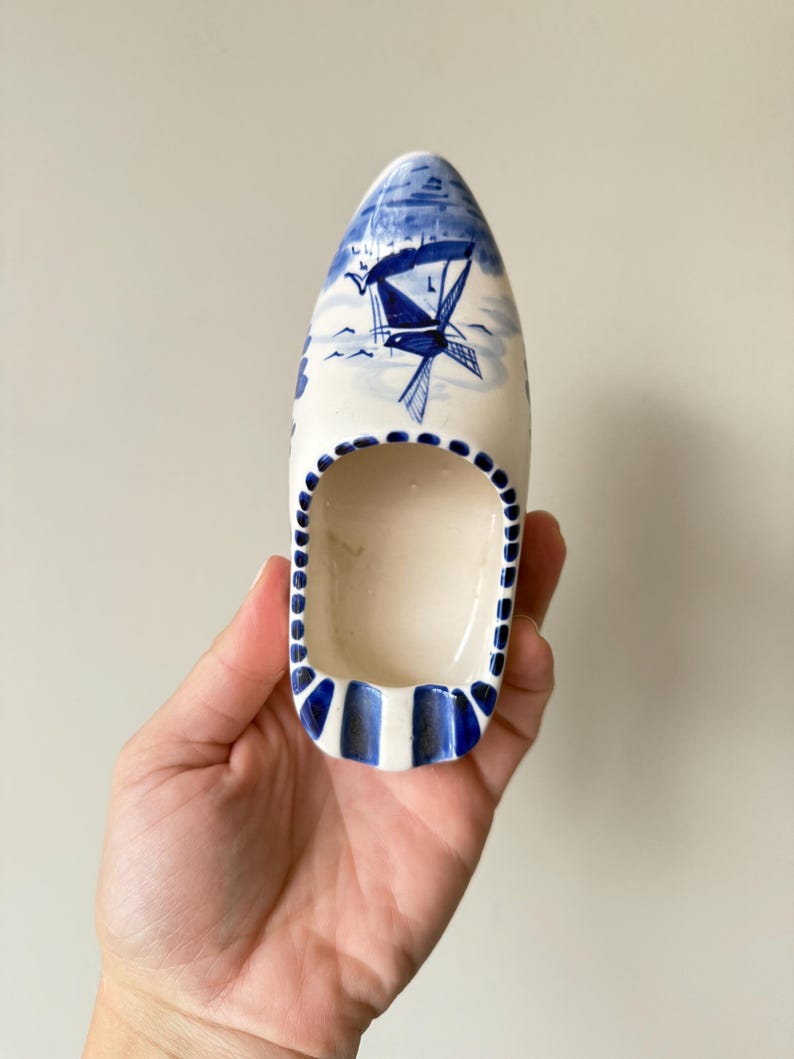 Vintage EH Delft / Delft Blue Hand Painted Blue and White Porcelain ...