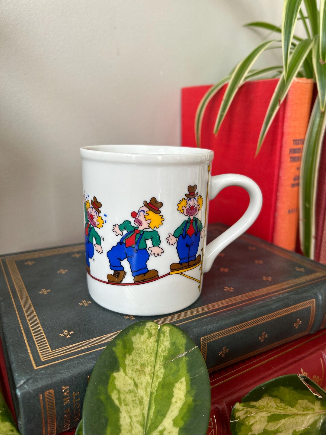 Vintage Papel's "clown Around" Circus Clown Walking on Tightrope Retro ...