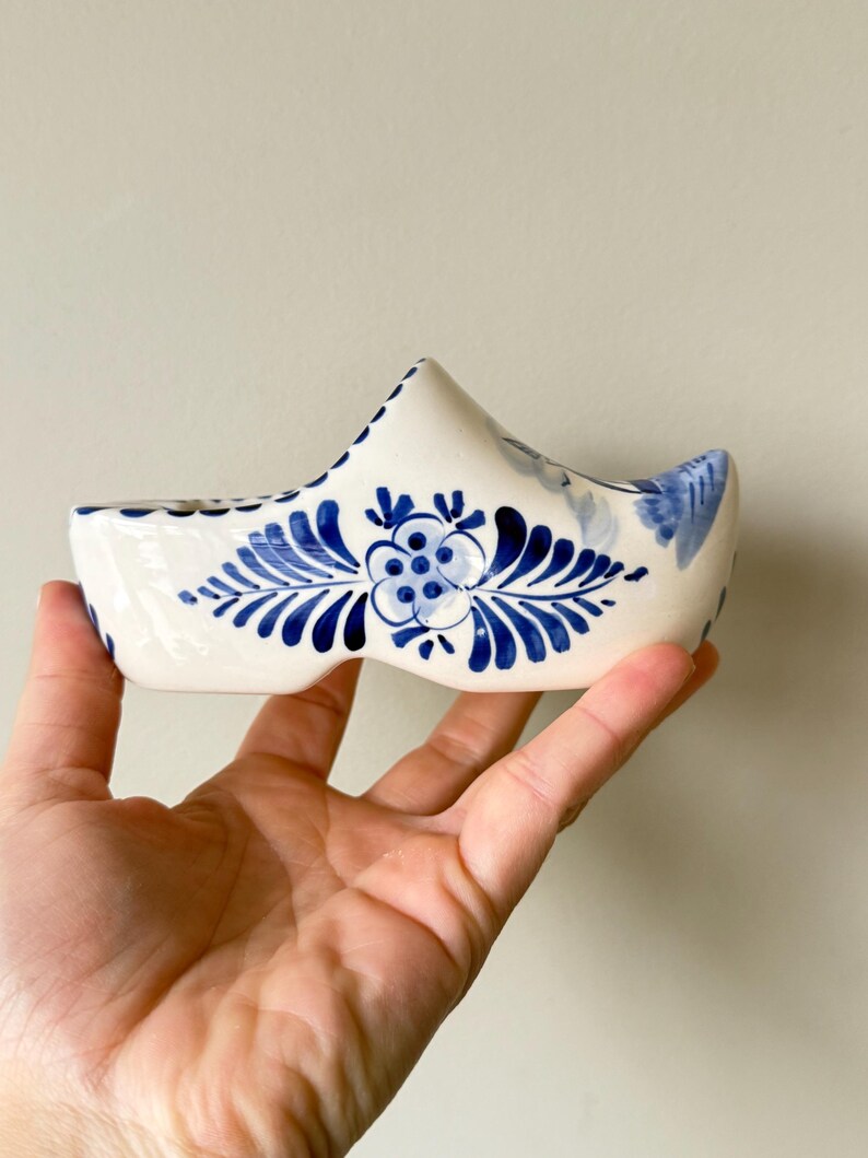 Vintage EH Delft / Delft Blue Hand Painted Blue and White Porcelain ...