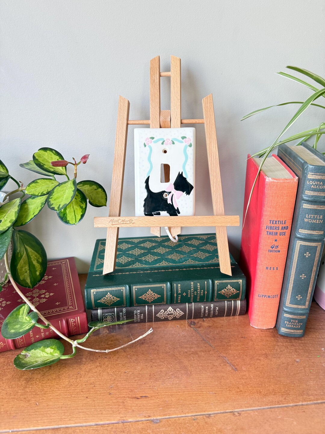 Vintage Yorkie Dog Light Switch Cover: Hand-painted Porcelain, 1990s ...