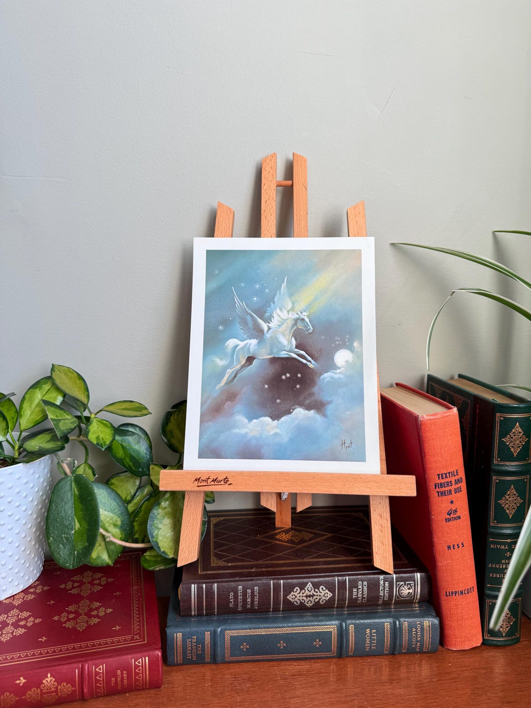 Vintage Pegasus “behind the Rainbow” Lithographic Art Print – Signed ...