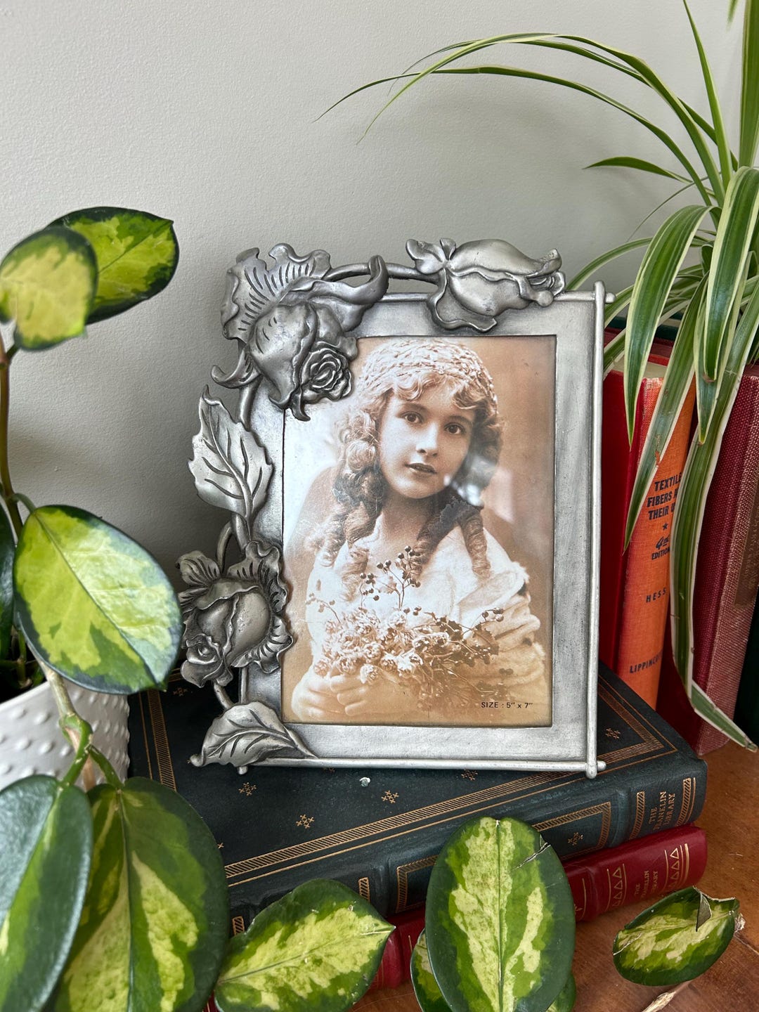 Romantic Victorian Silver-plated Picture Frame, Heavy Vintage Metal ...