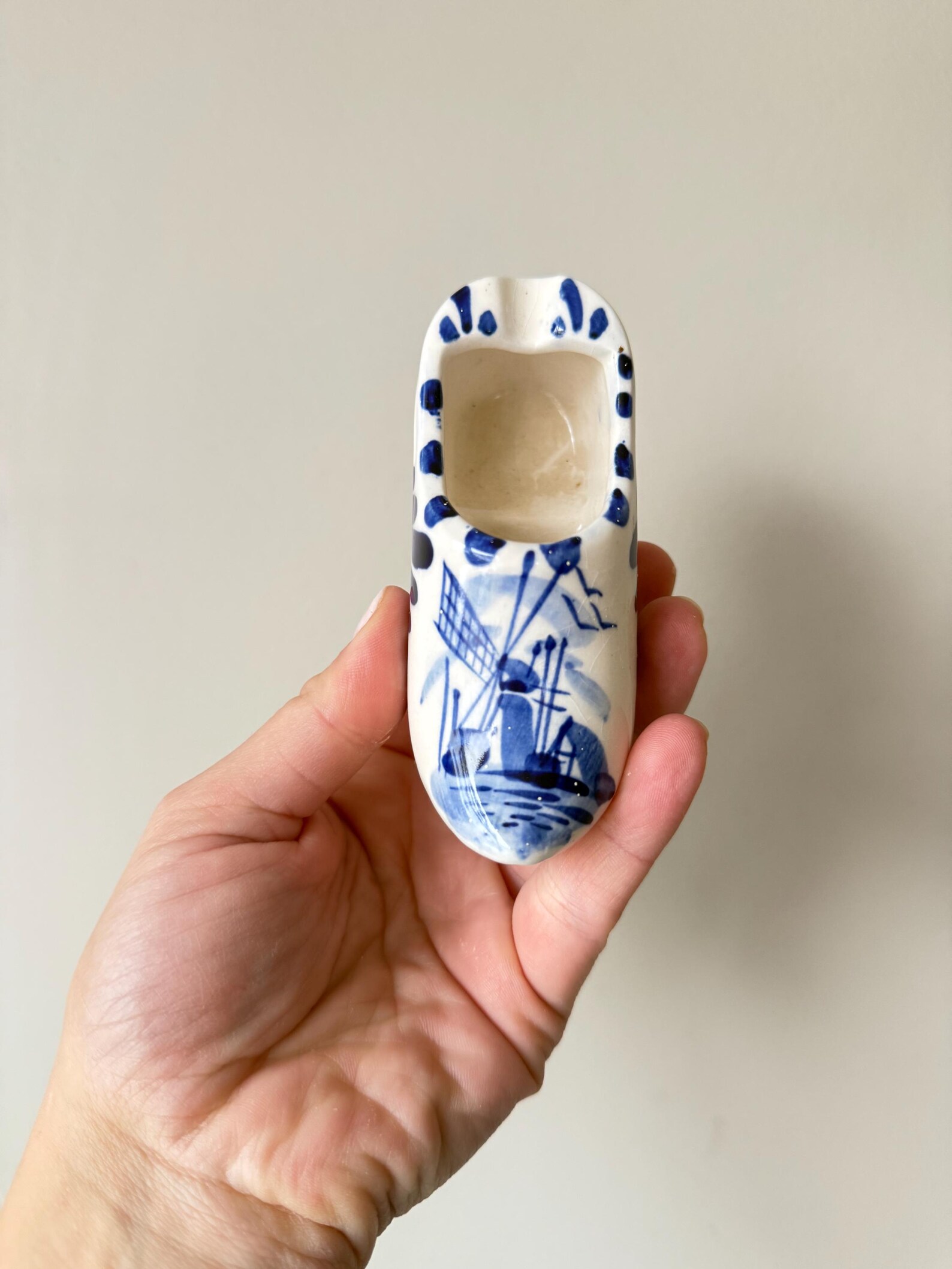 Vintage EH Delft / Delft Blue Hand Painted Blue and White Porcelain ...
