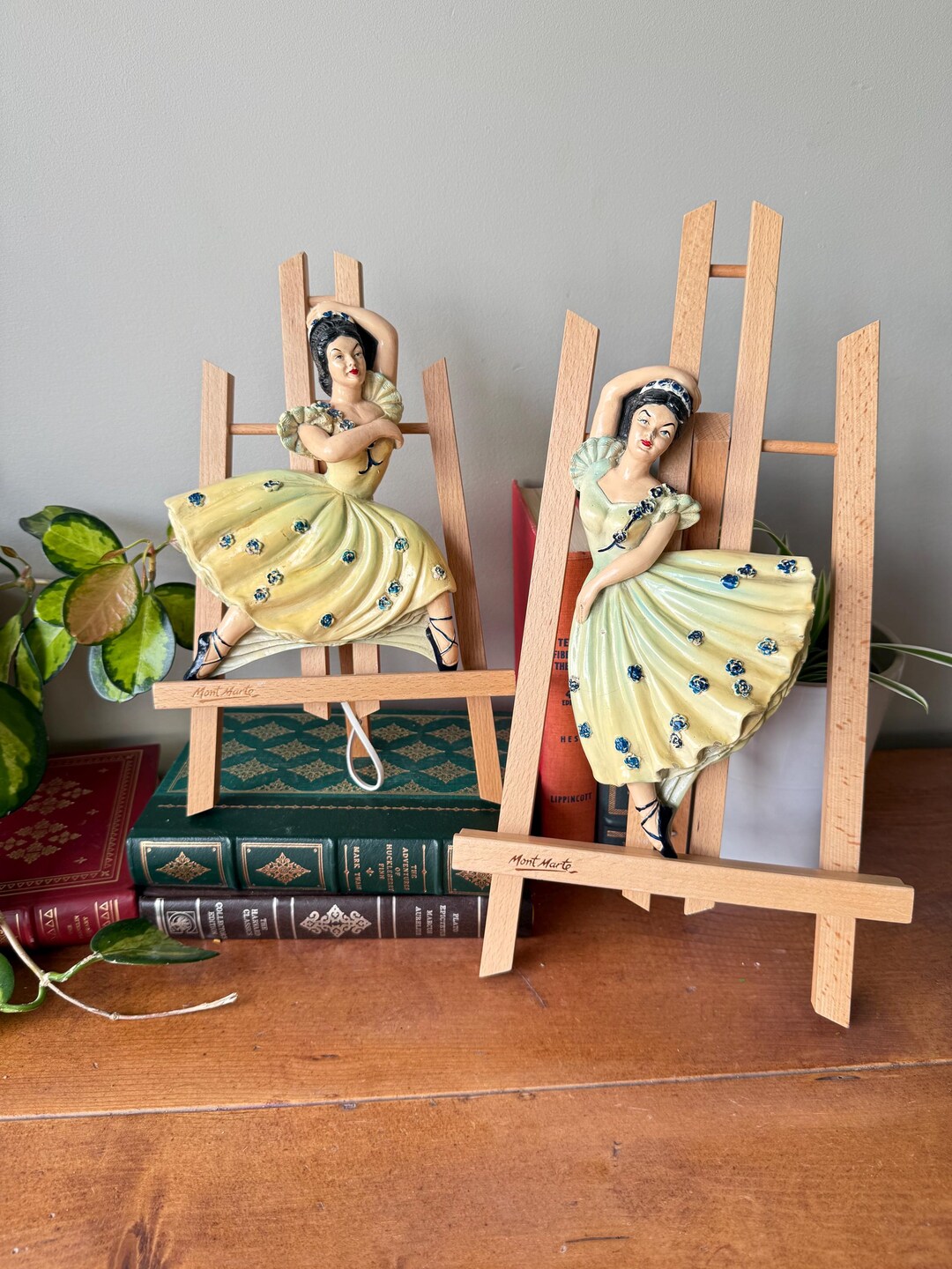 Vintage Devonware Chalkware Ballet Dancers – Set of Two Mid Century ...