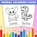 50 Animals Coloring Pages for Kids - Coloring Pages for Toddlers ...