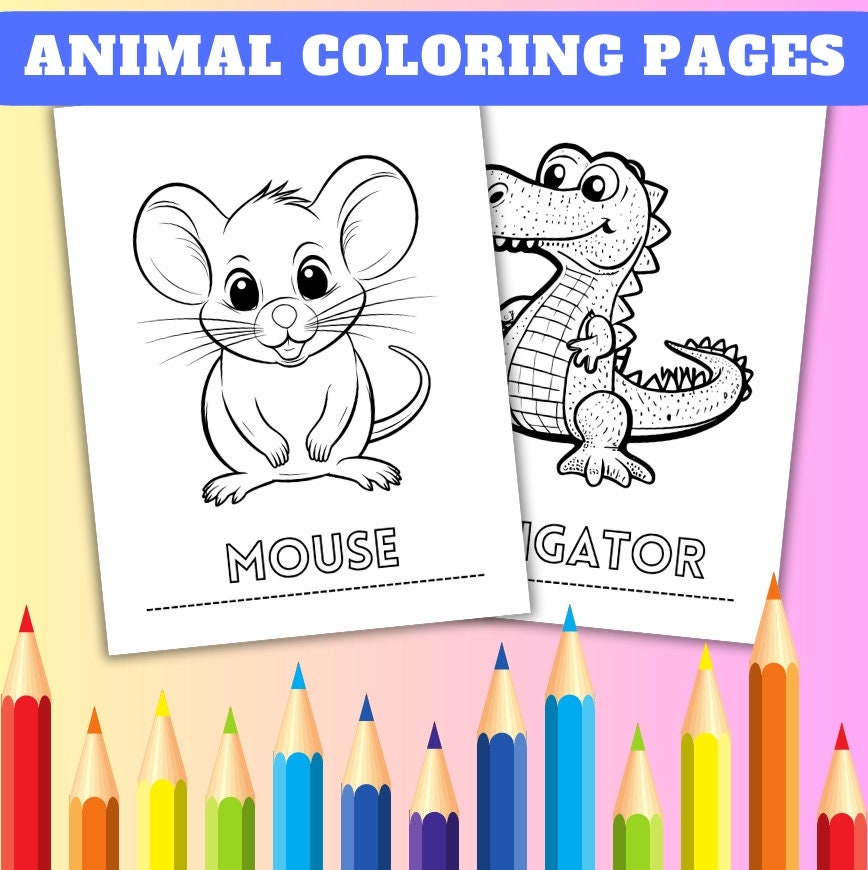 50 Animals Coloring Pages for Kids - Coloring Pages for Toddlers ...