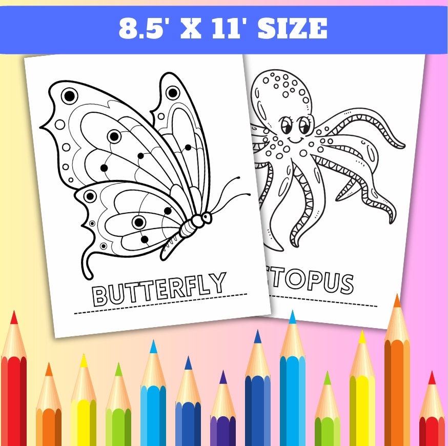 50 Animals Coloring Pages for Kids - Coloring Pages for Toddlers ...