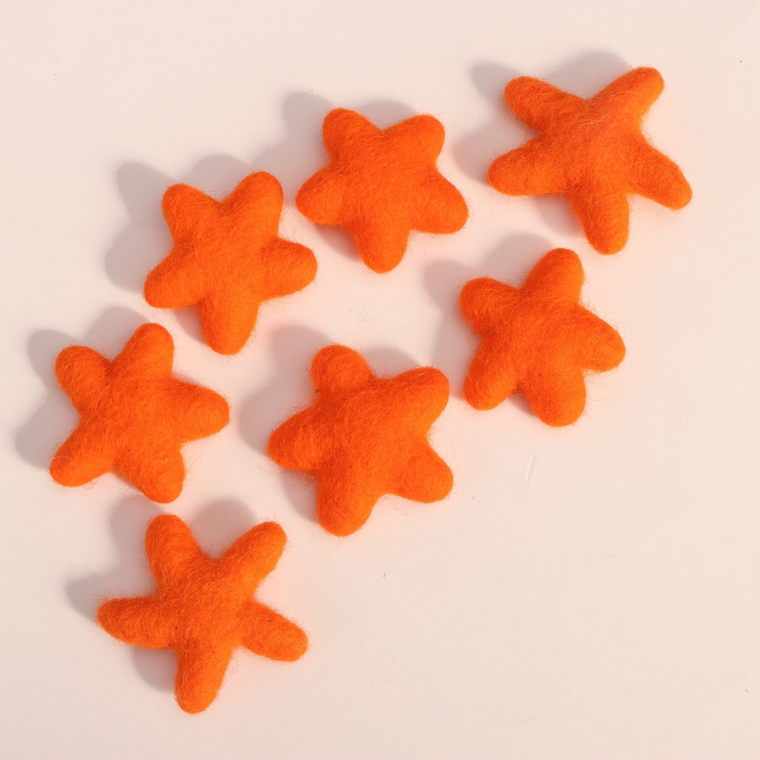 Felted Sea Star, Felt Starfish for Making Garland, Wreath, Baby Mobile ...