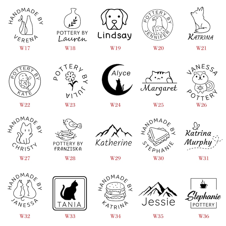 Stamp for Clay, Pottery Stamp Personalized, Name Pottery Stamp, Clay ...