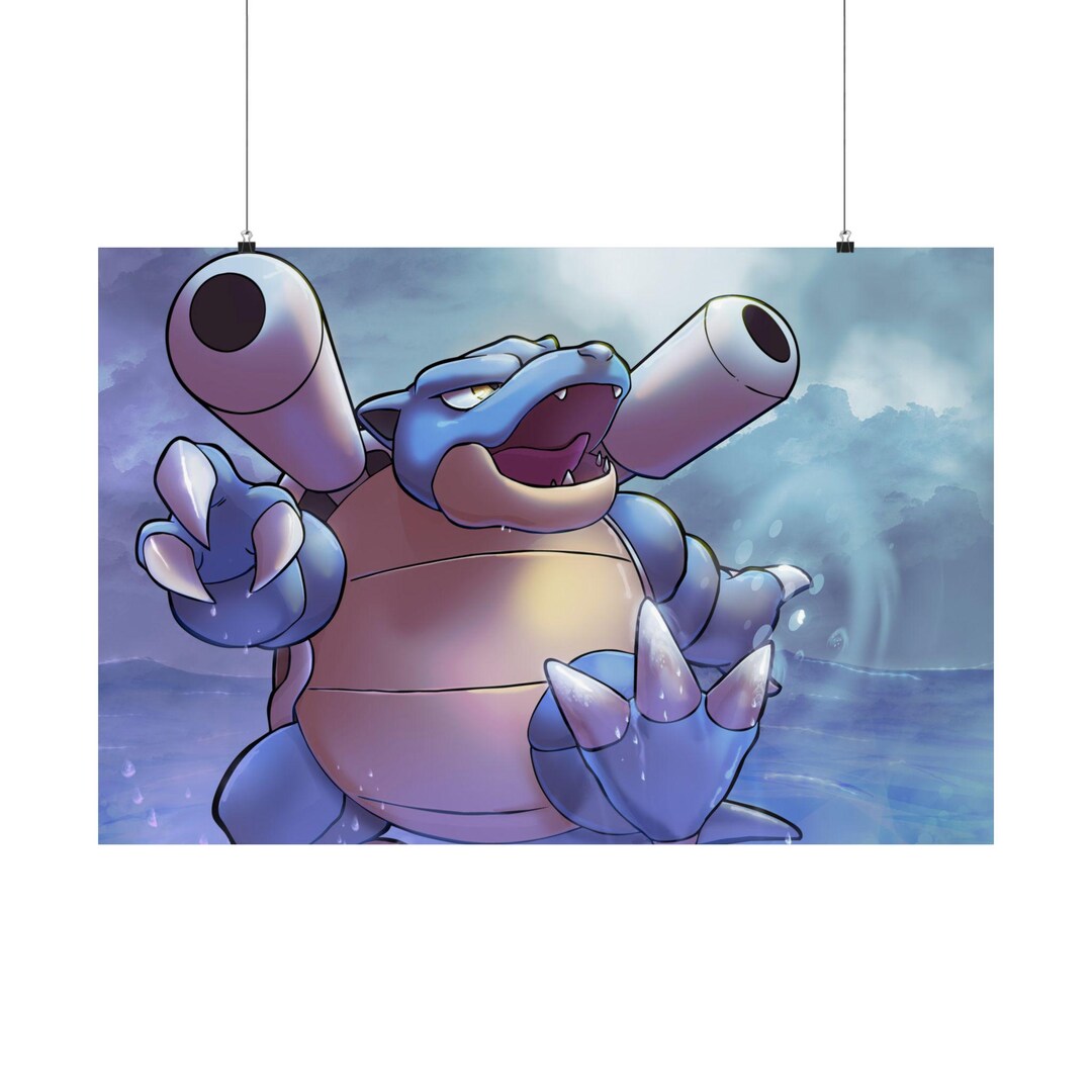 Blastoise Unofficial Pokemon Matte Horizontal Poster - Etsy