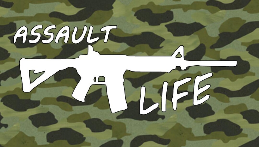Assault Life M16 Ar15 Car Truck Sticker Window Decal 2nd Funny NRA Gun ...