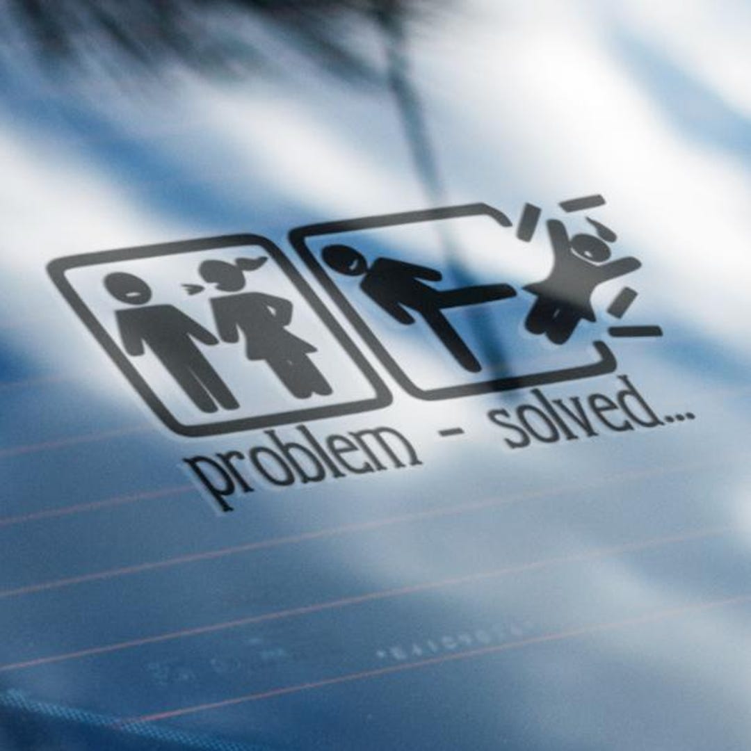 Problem Solved Vinyl Decal - Etsy