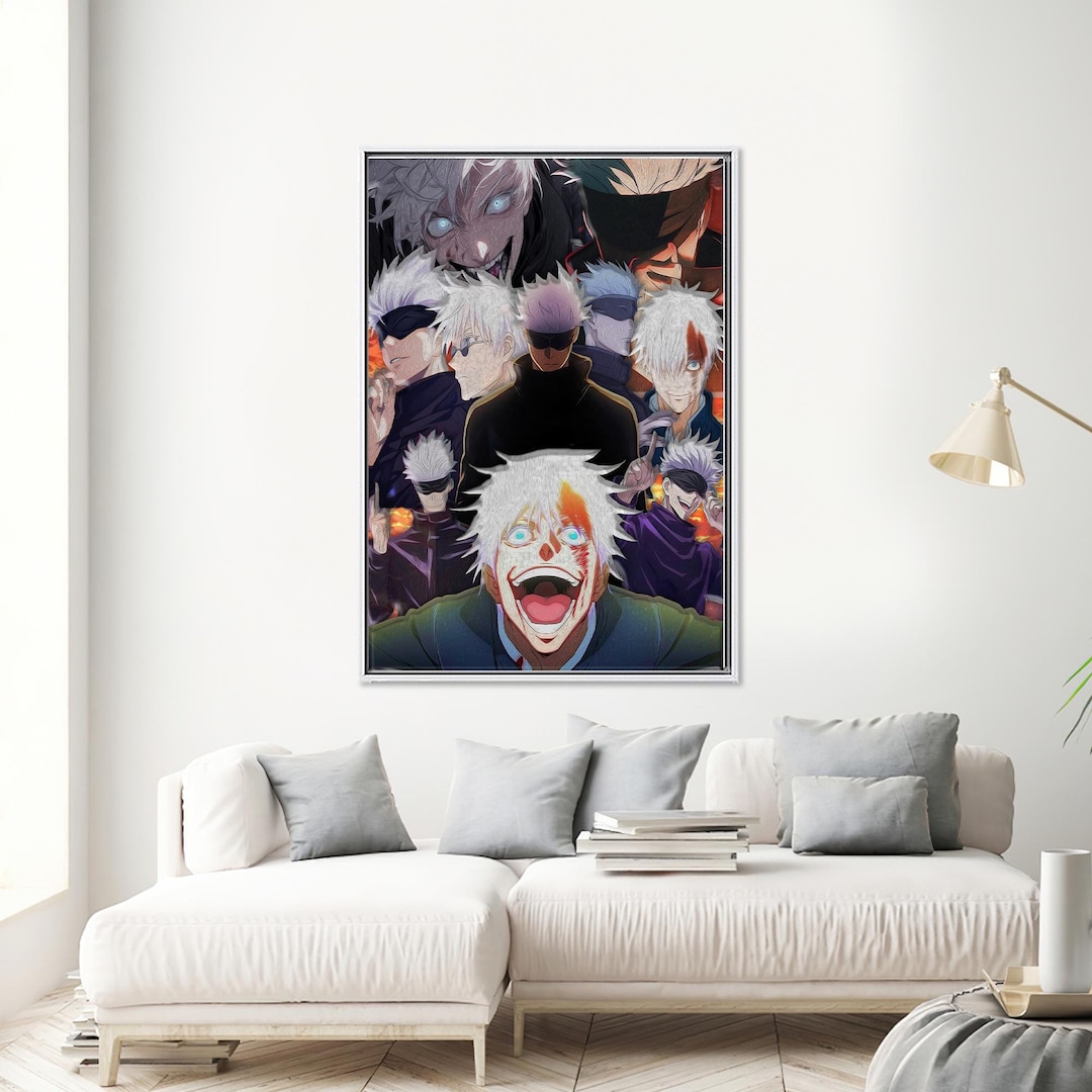 Gojo Canvas Art, Satoru Gojo Art, Jujutsu Kaisen Art, Anime Lover Gift ...
