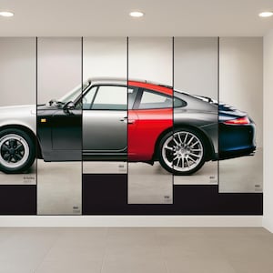 Porsche Evolution Wall Mural, Classic to Modern 911 Car Design ...