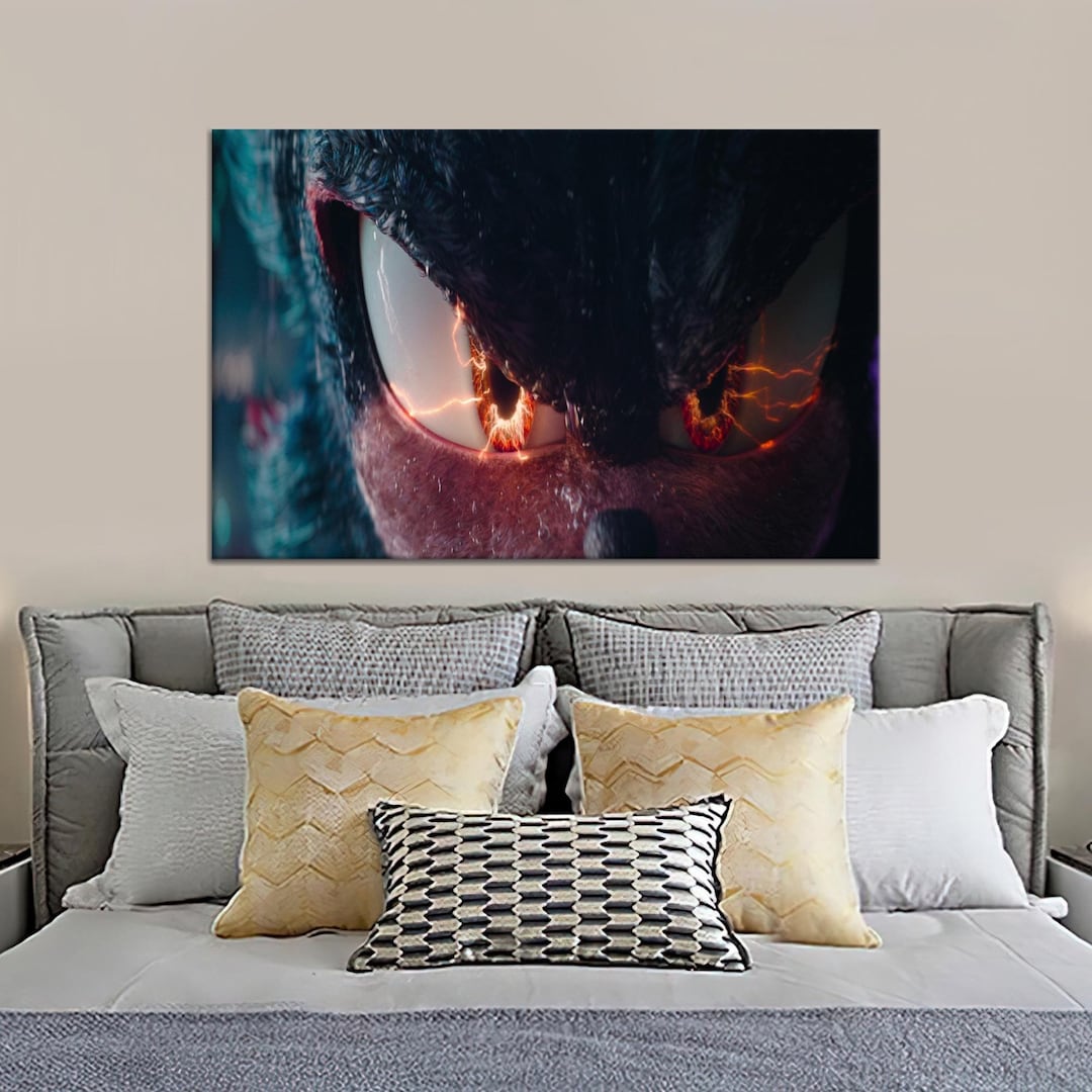 Sonic Wall Decor, Sonic 3 Canvas Art, Sonic Artwork, Sonic Canvas Art ...