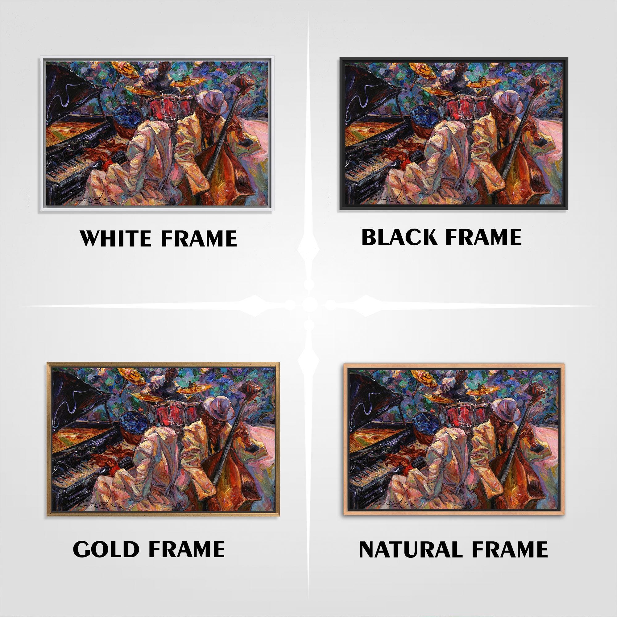 Jazz Musicians Abstract Canvas Poster, Colorful Expressionist Music ...