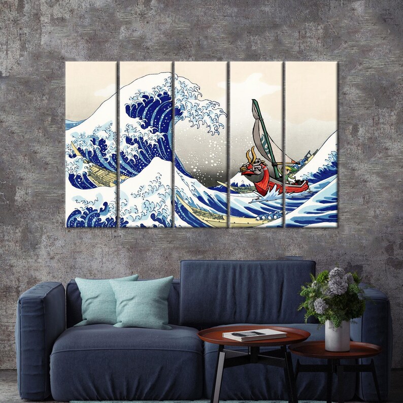 Legend of Zelda, Windwaker Art, the Great Wave, Kanagawa Canvas Art ...