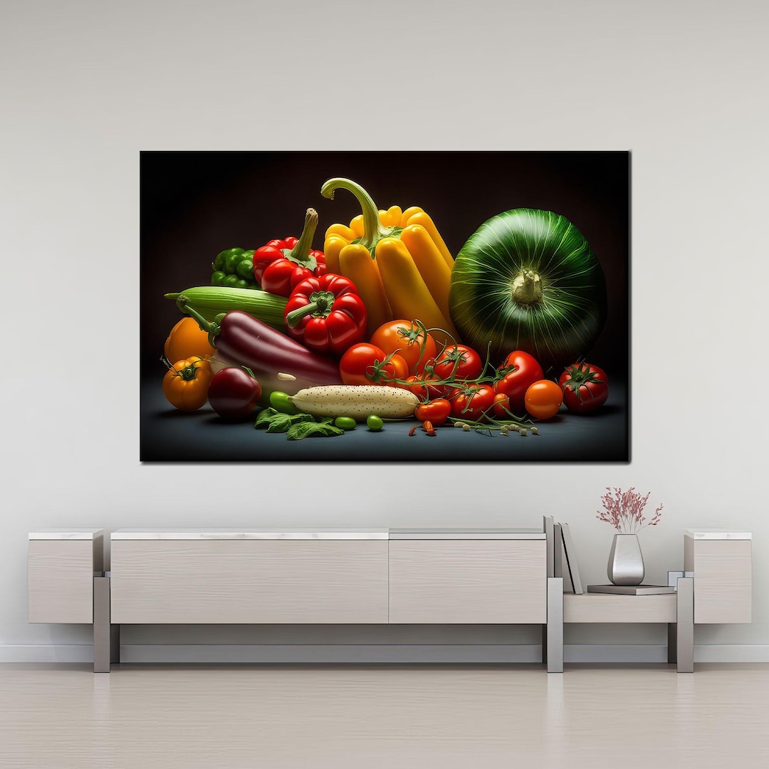 Healthy Eating Art, Nutritious Foods, Kitchen Art Decor, Dining Room ...