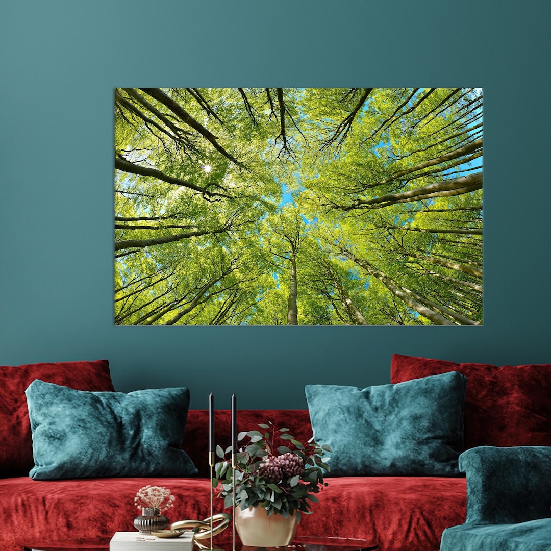 Tree Branch Art, Tree Canvas Decor, Tree View Art, Forest Canvas Decor ...