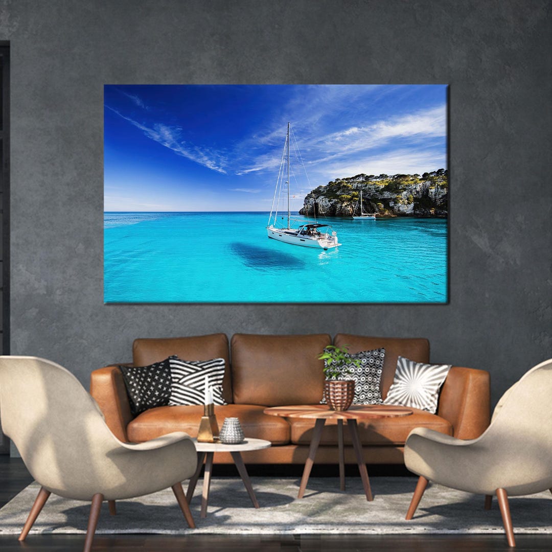 Ocenic Dream Art, Tropical Canvas Art, Ocean Wall Decor, Sea View ...