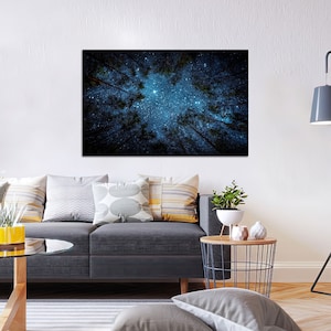 Beautiful Starry Sky, Night Sky Wall Art, Living Room Decor, Night View ...