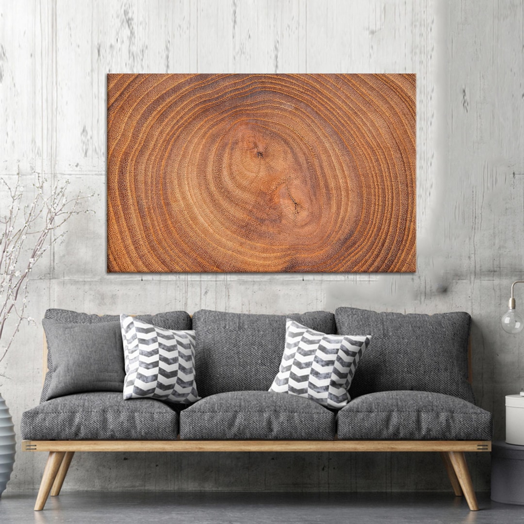 Wood Canvas Art, Tree Trunk Art, Tree Wall Decor, Framed Canvas Art ...