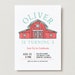 Red Barn Birthday Invitation - Farm Party Invitation - Editable ...