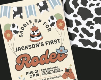 First Rodeo Birthday Party Invitation - Etsy