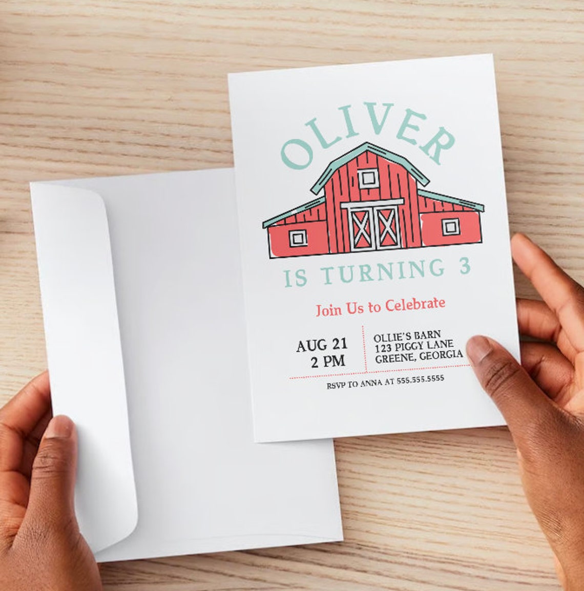 Red Barn Birthday Invitation - Farm Party Invitation - Editable ...