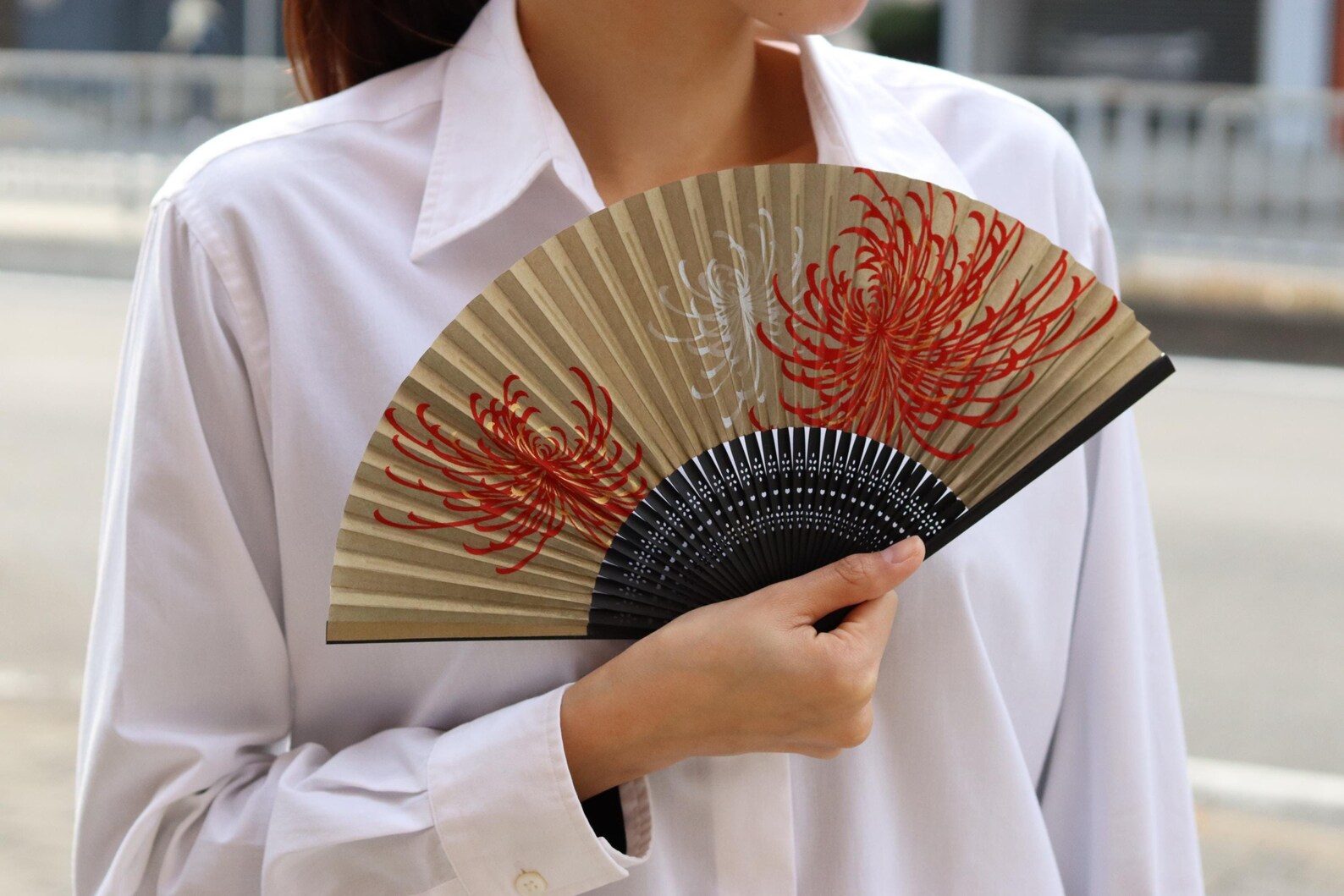 Japanese Chrysanthemum Sensu Folding Fan, Handmade Suehirodo Fan ...
